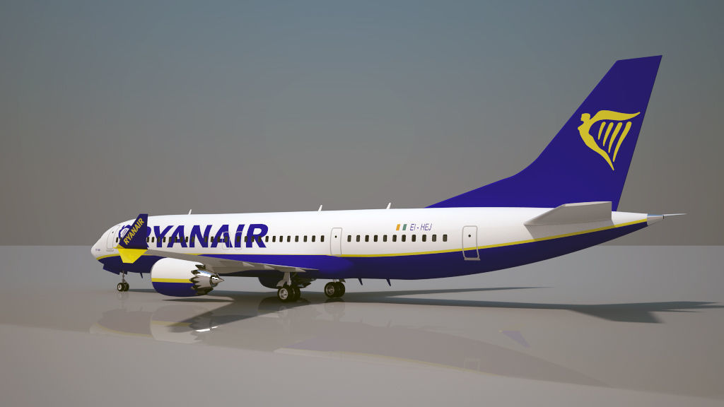 Ryanair 737 MAX 200 3D model | CGTrader