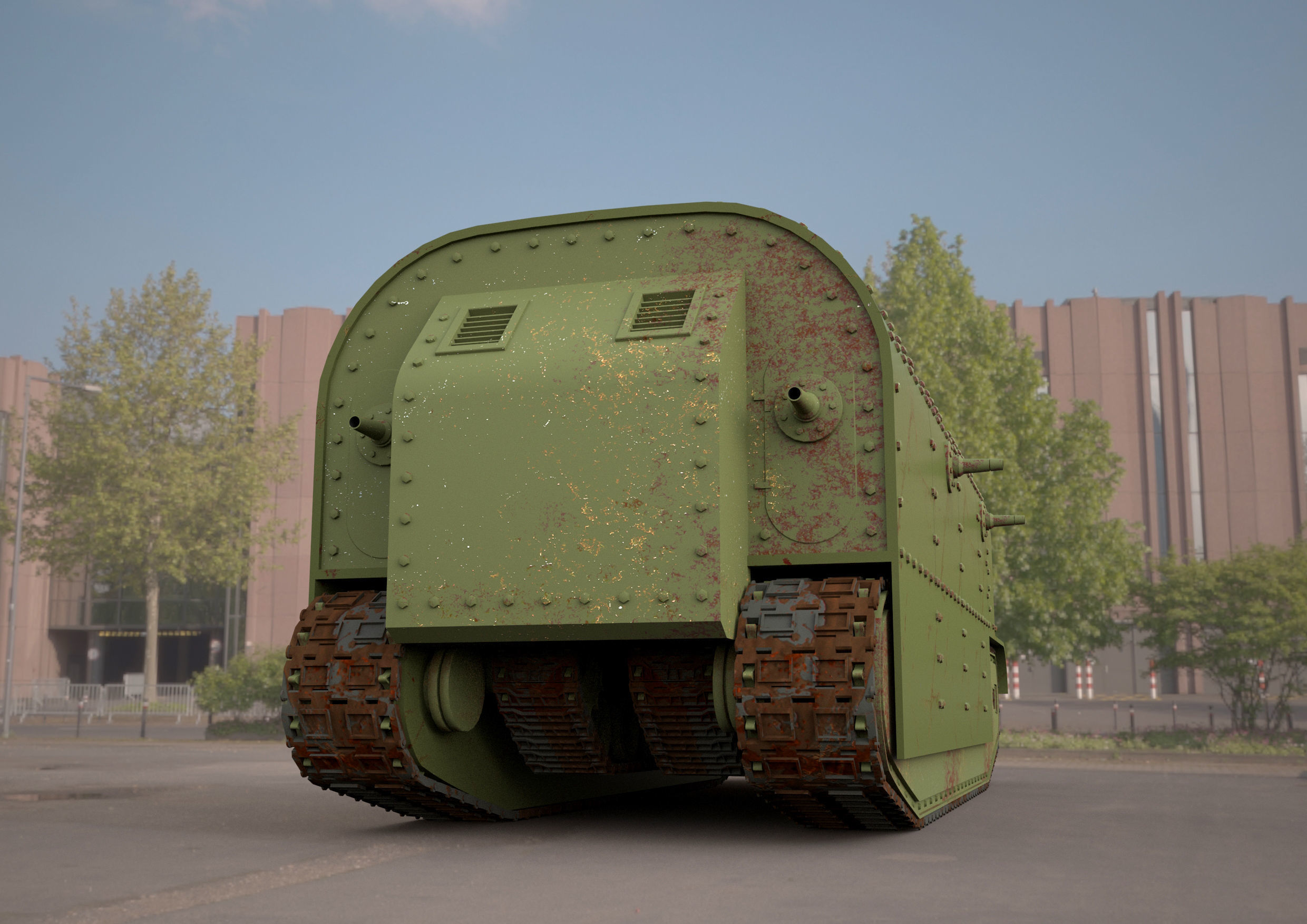 flying elephant tank 3d model 3D model | CGTrader