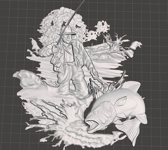 fisherman 3D model 3D printable | CGTrader