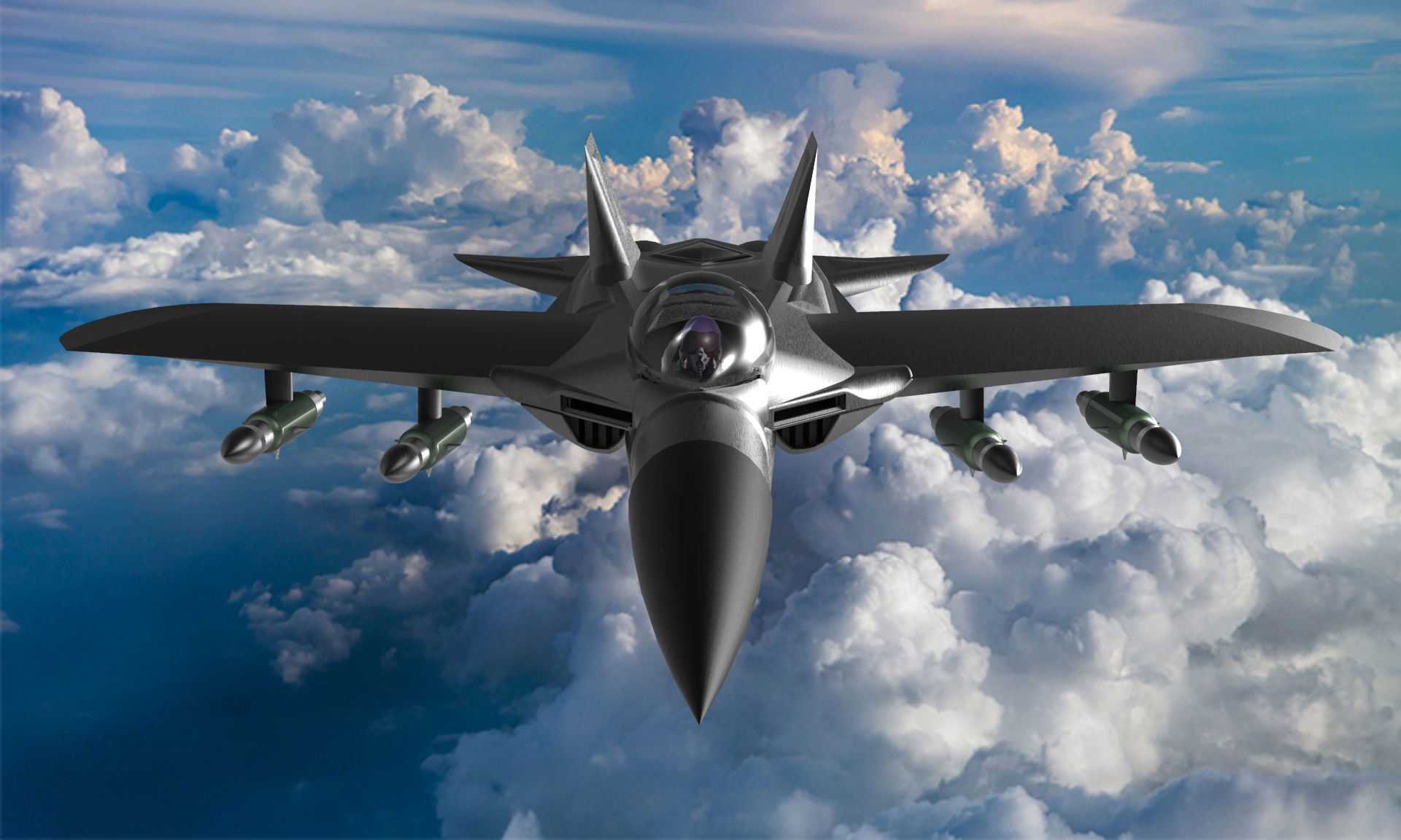 Military Jet Concept 3D model | CGTrader