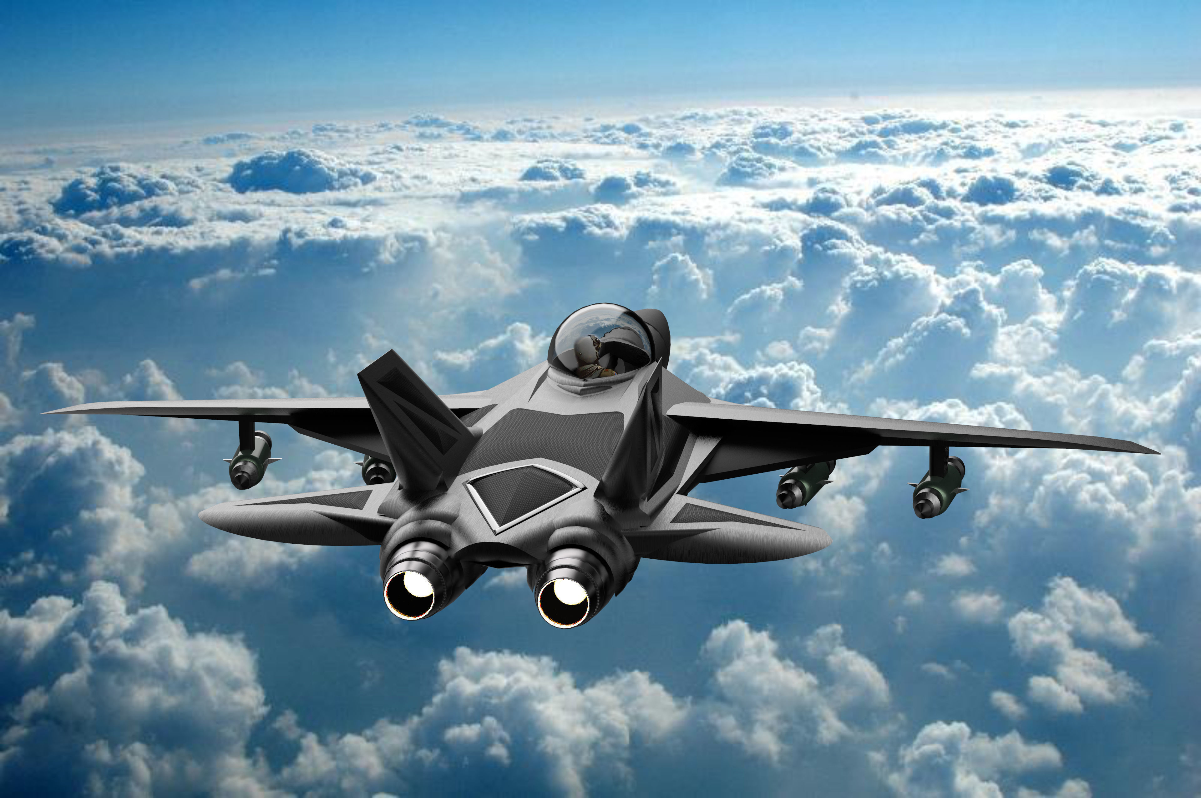 Military Jet Concept 3D model | CGTrader