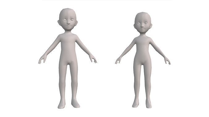 3D model Child Basemeshes - Rigged VR / AR / low-poly | CGTrader