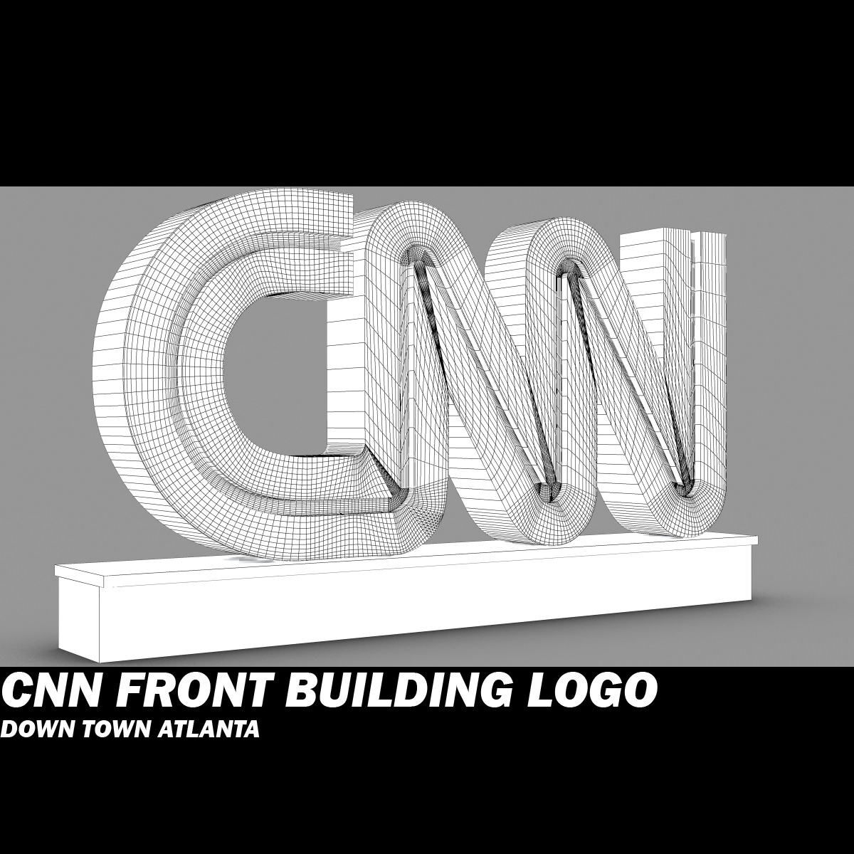 CNN Front Logo Building 3D Model .max .obj .3ds .fbx .c4d .lwo .lw .lws ...