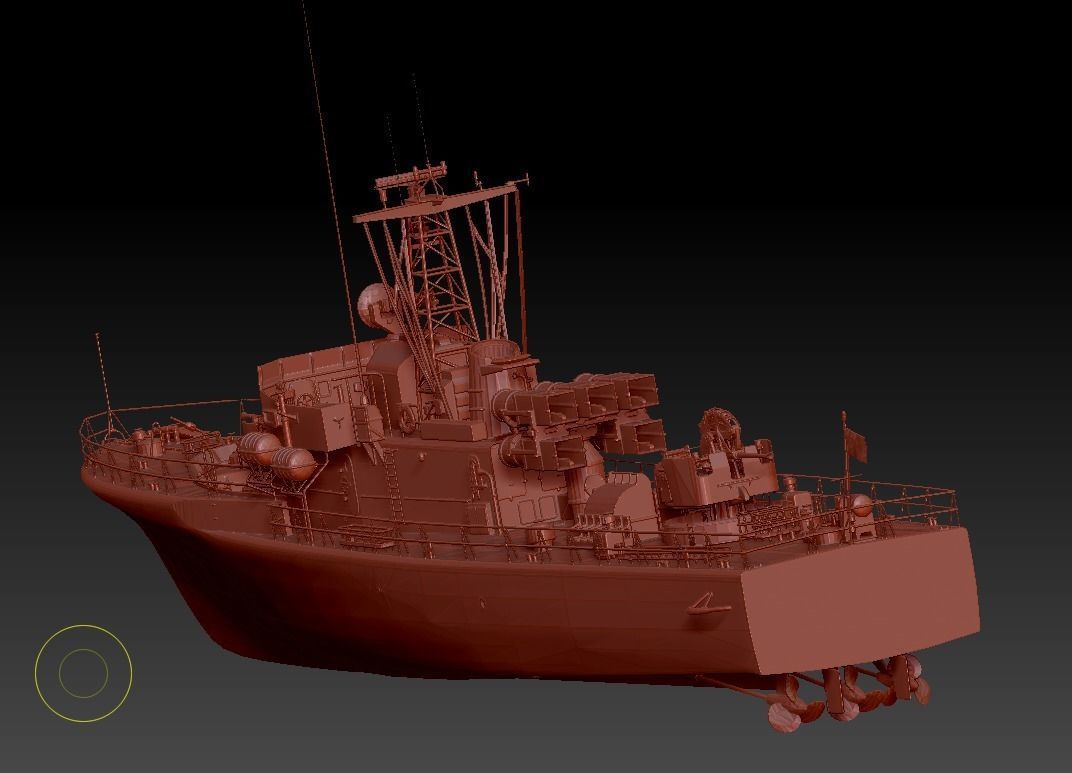 Rocket launcher gun ship 3D model rigged | CGTrader