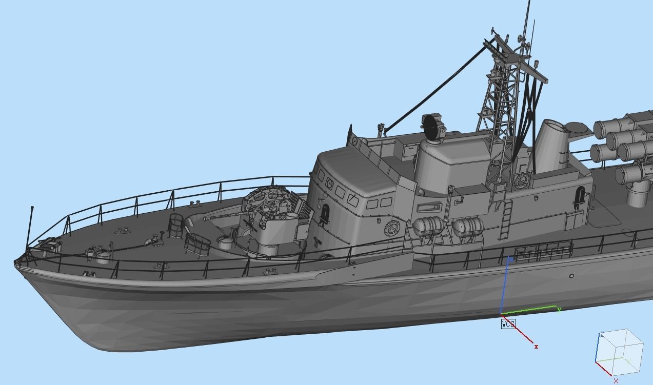 Rocket launcher gun ship 3D model rigged | CGTrader