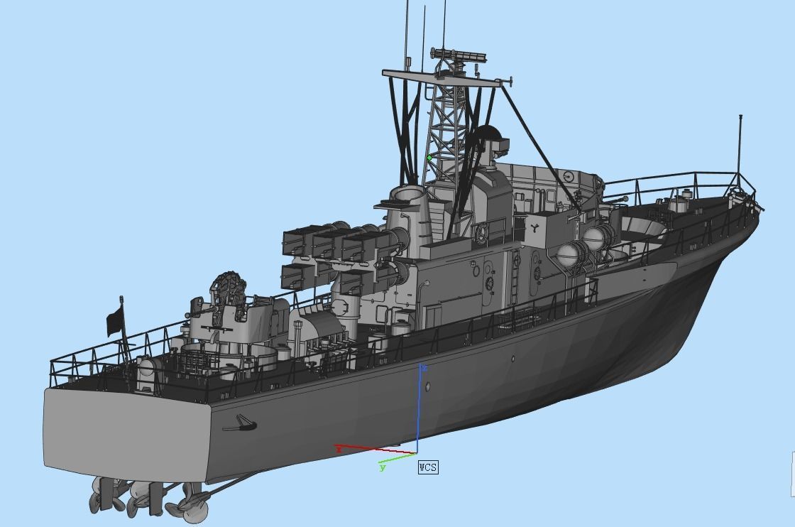 Rocket launcher gun ship 3D model rigged | CGTrader