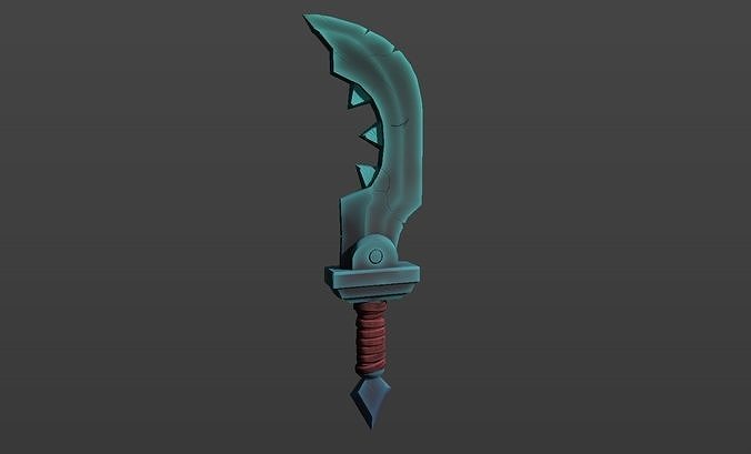 3D model Stylized sword Game Ready model VR / AR / low-poly | CGTrader