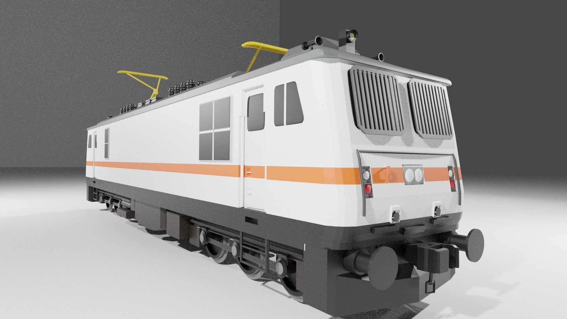WAP 7 3d model electric locomotive free 3D model | CGTrader