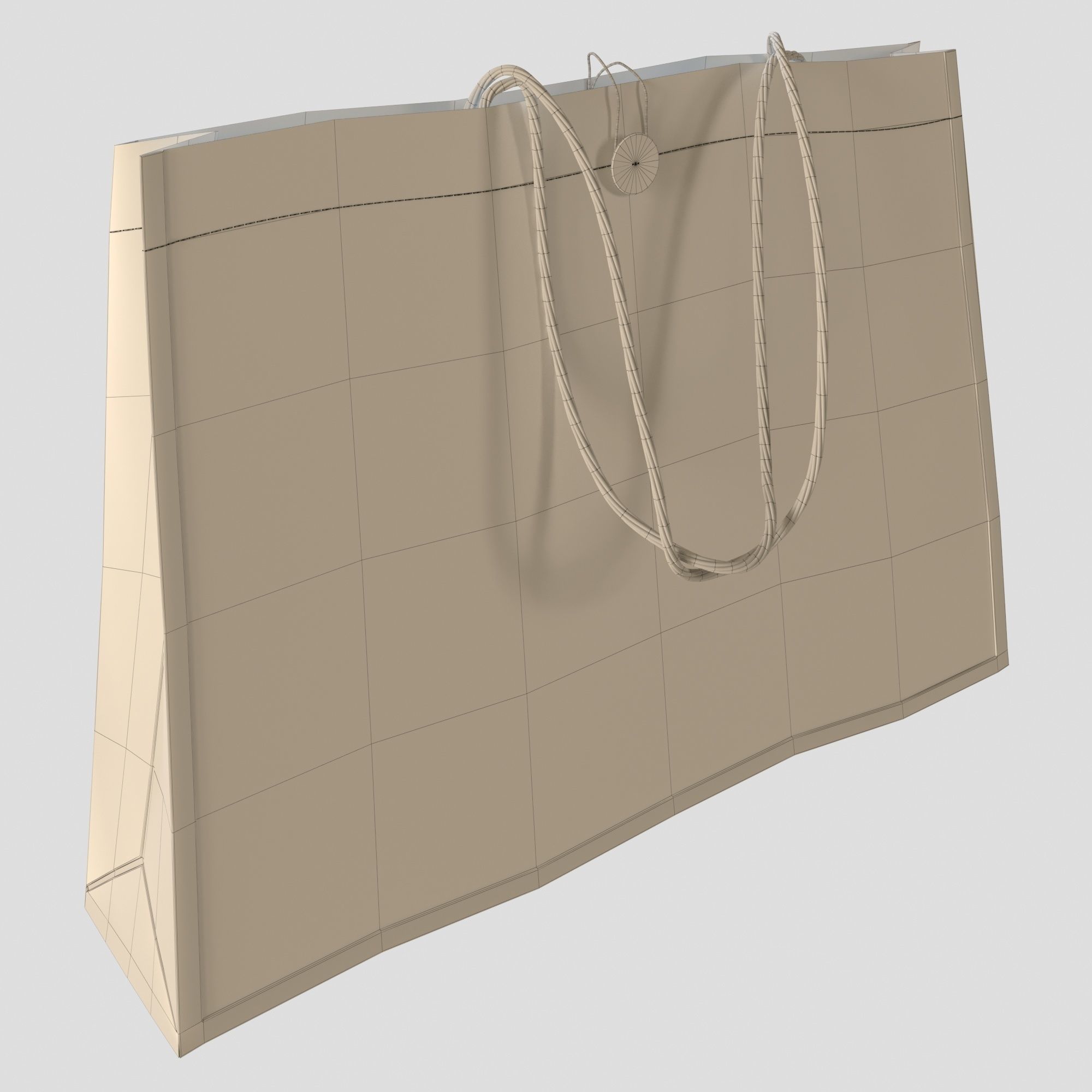 bag model jute shopping 3D model | CGTrader