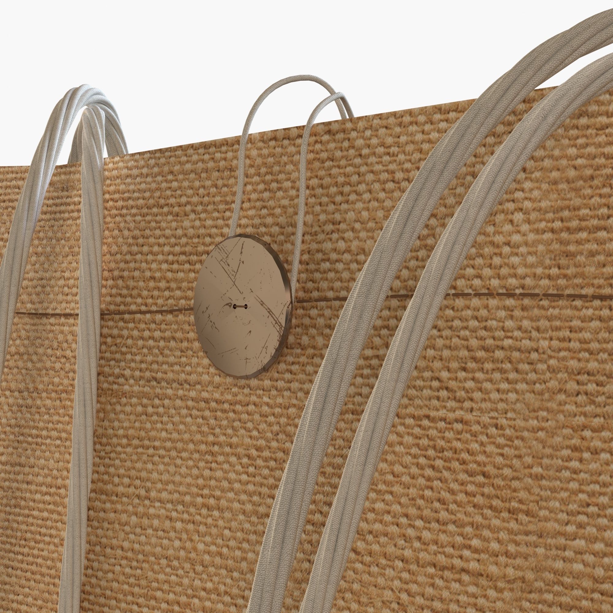 bag model jute shopping 3D model | CGTrader