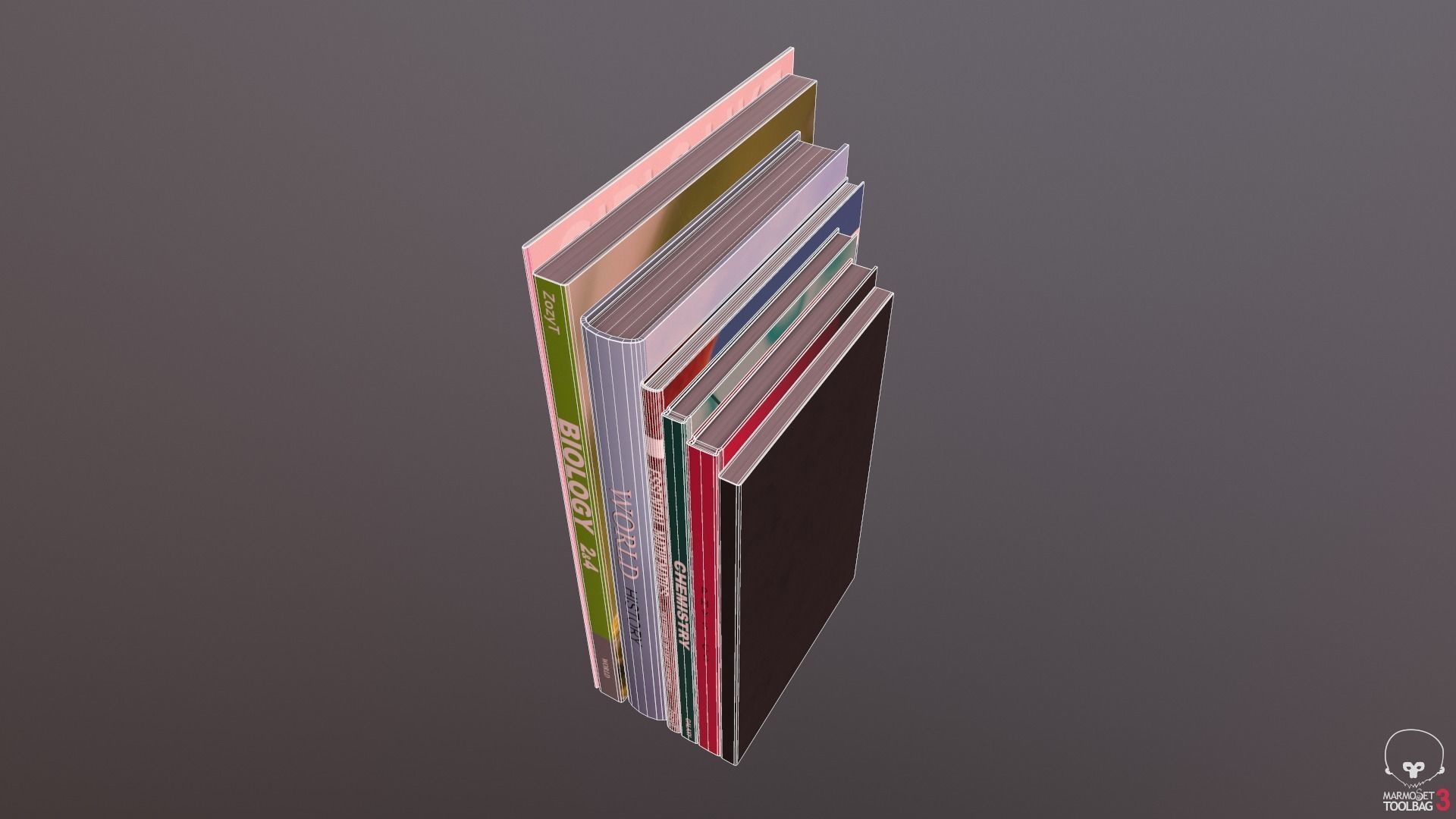 3D model School Textbooks VR / AR / low-poly | CGTrader