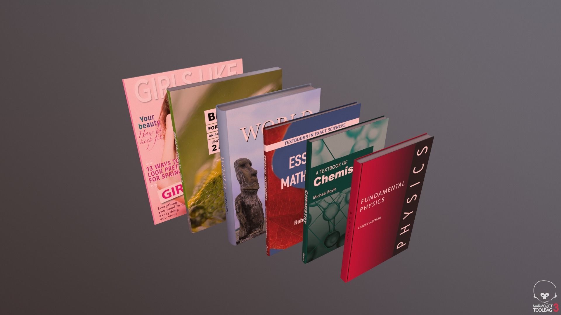3D model School Textbooks VR / AR / low-poly | CGTrader