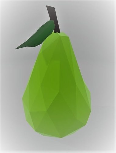 LowPoly Pear polygonal free VR / AR / low-poly 3D model | CGTrader