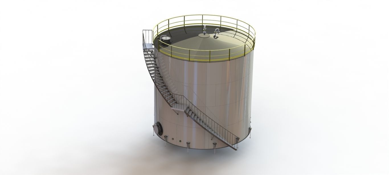 Storage tank 400m3 API 650 3D model | CGTrader
