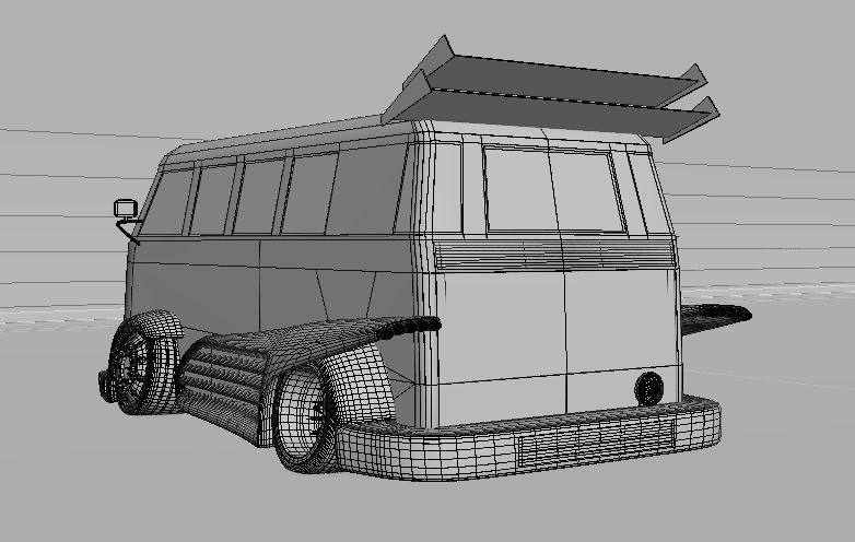 3D model minibus tuning rigged and stl VR / AR / low-poly | CGTrader