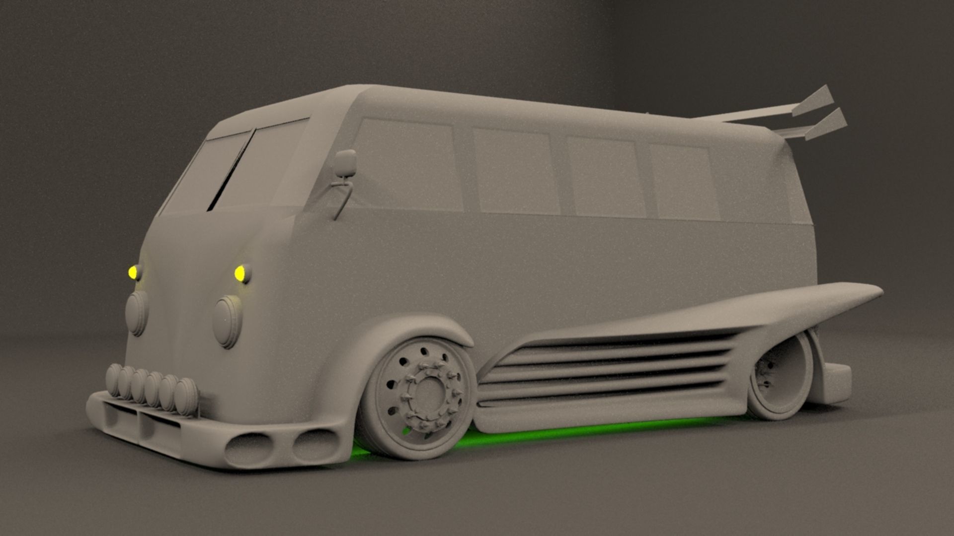3D model minibus tuning rigged and stl VR / AR / low-poly | CGTrader