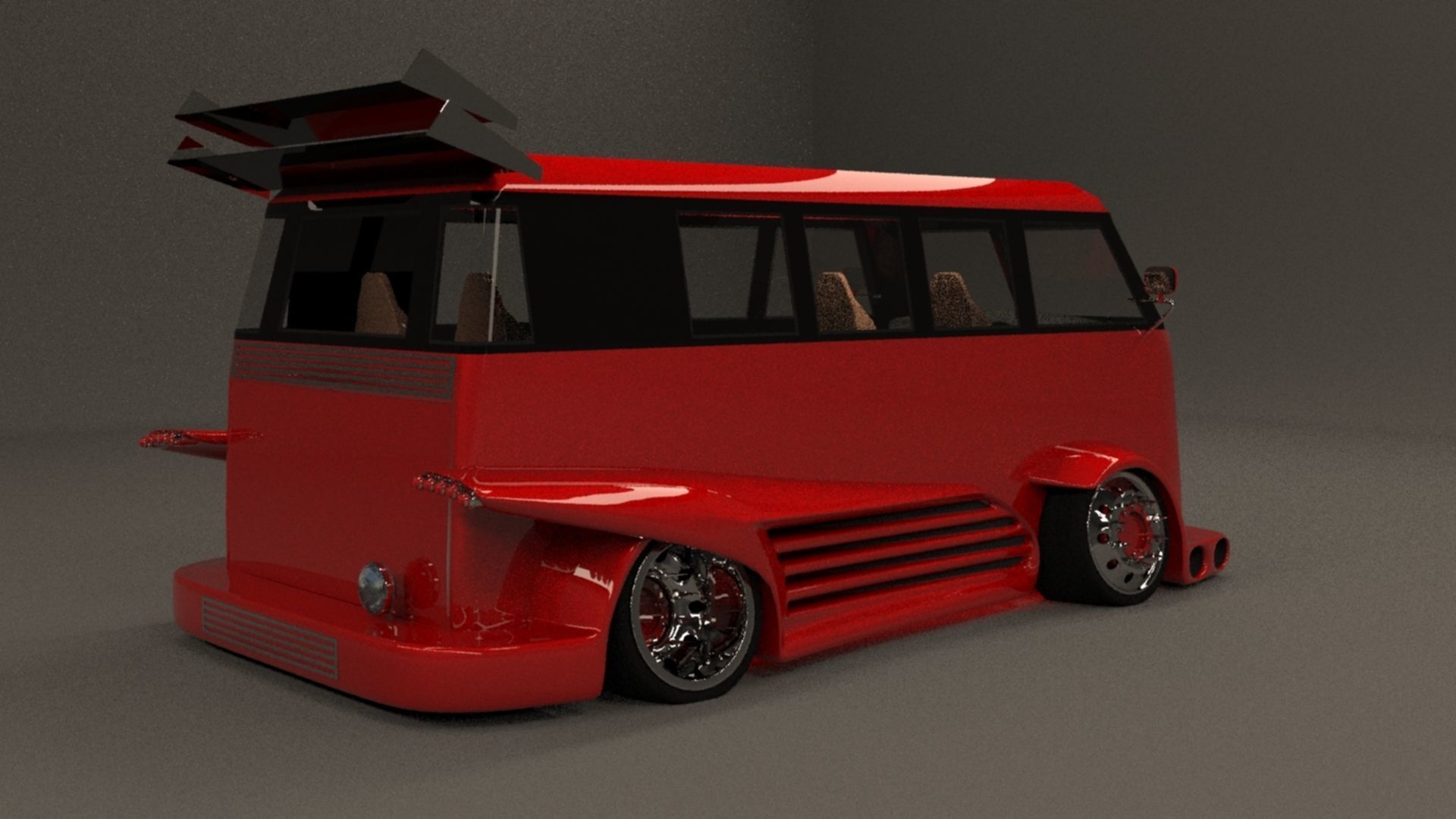 3D model minibus tuning rigged and stl VR / AR / low-poly | CGTrader