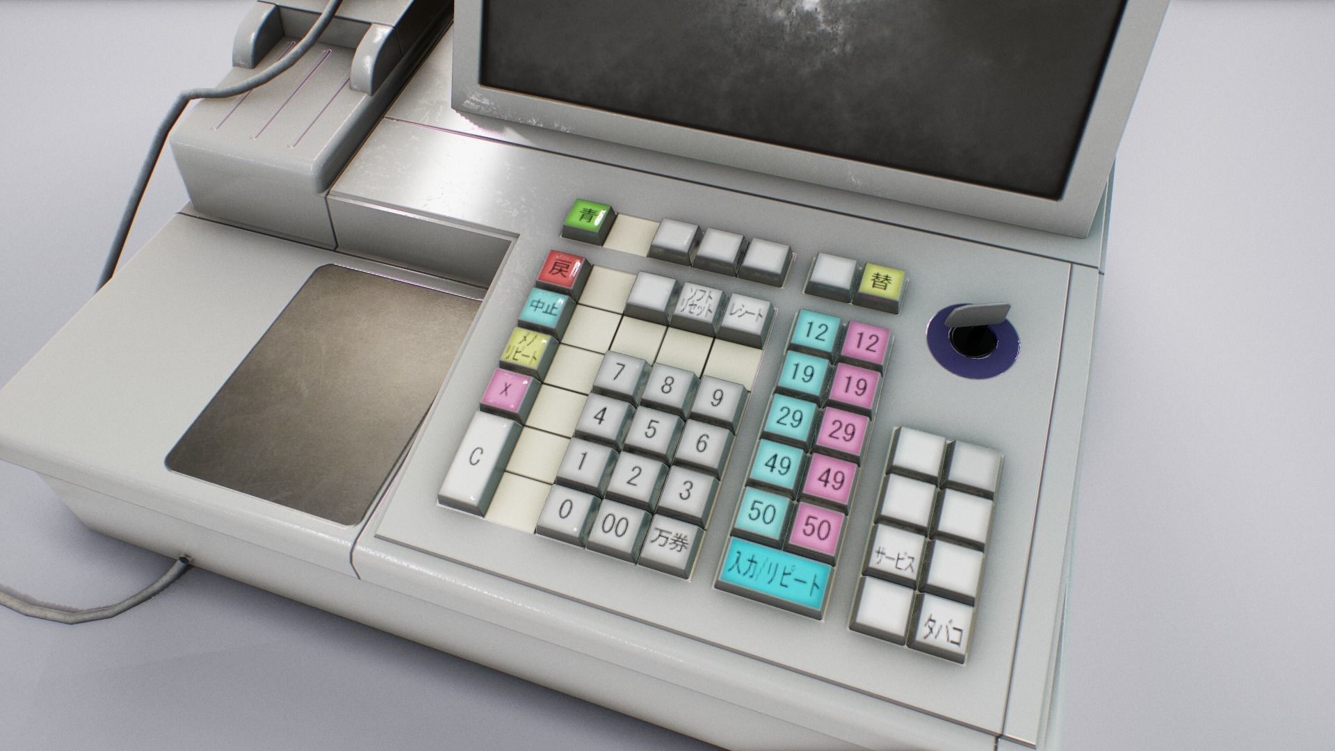 3D model Japanese Cash Register VR / AR / low-poly | CGTrader