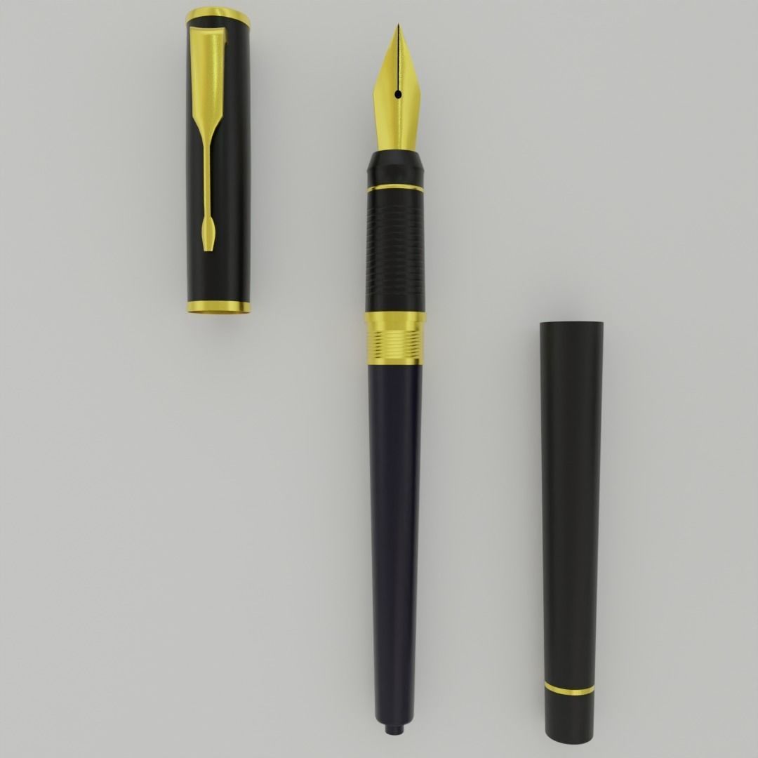 3D model Fountain pen VR / AR / low-poly | CGTrader