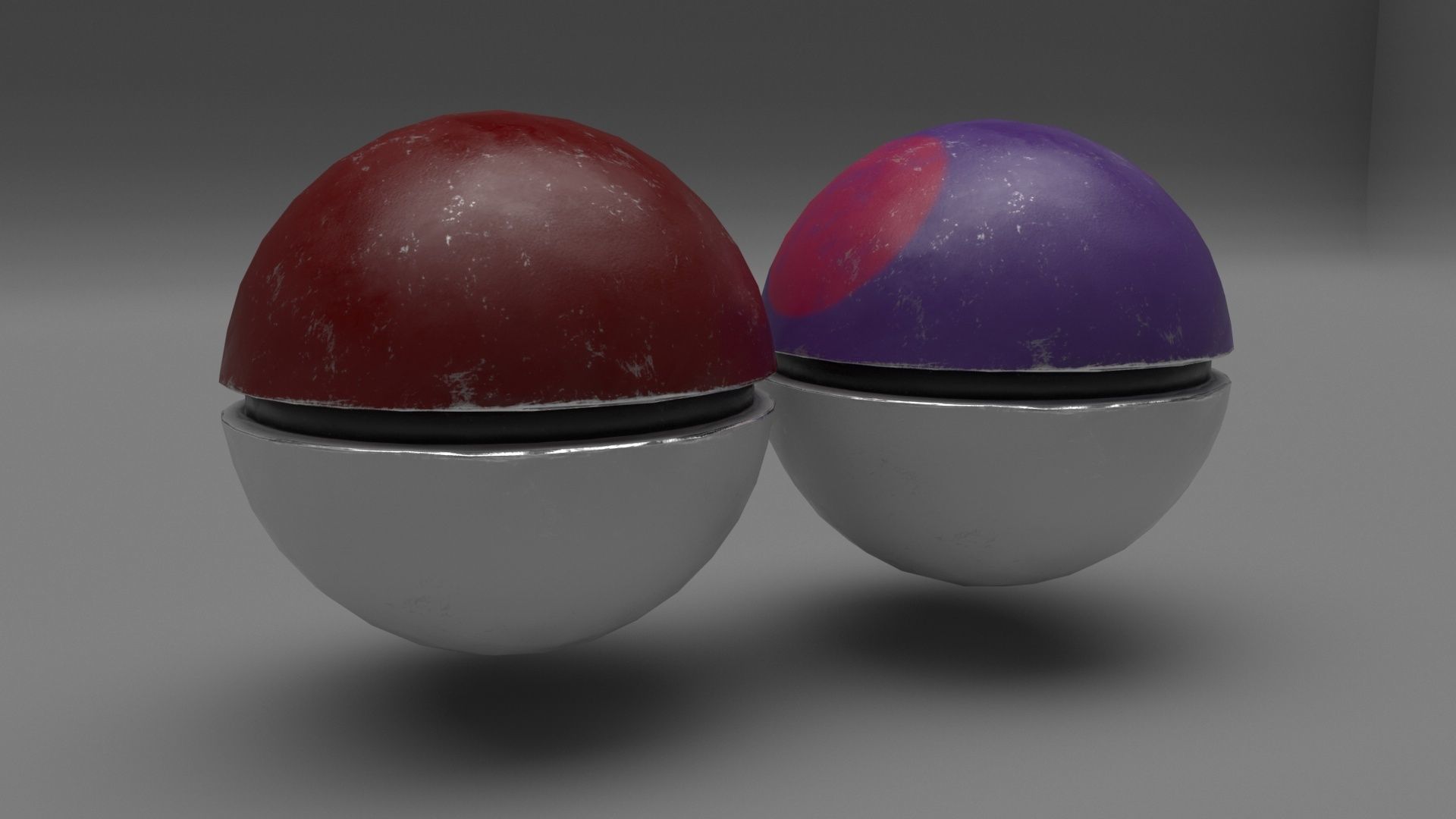Pokeballs two pokemon balls free VR / AR / low-poly 3D model | CGTrader