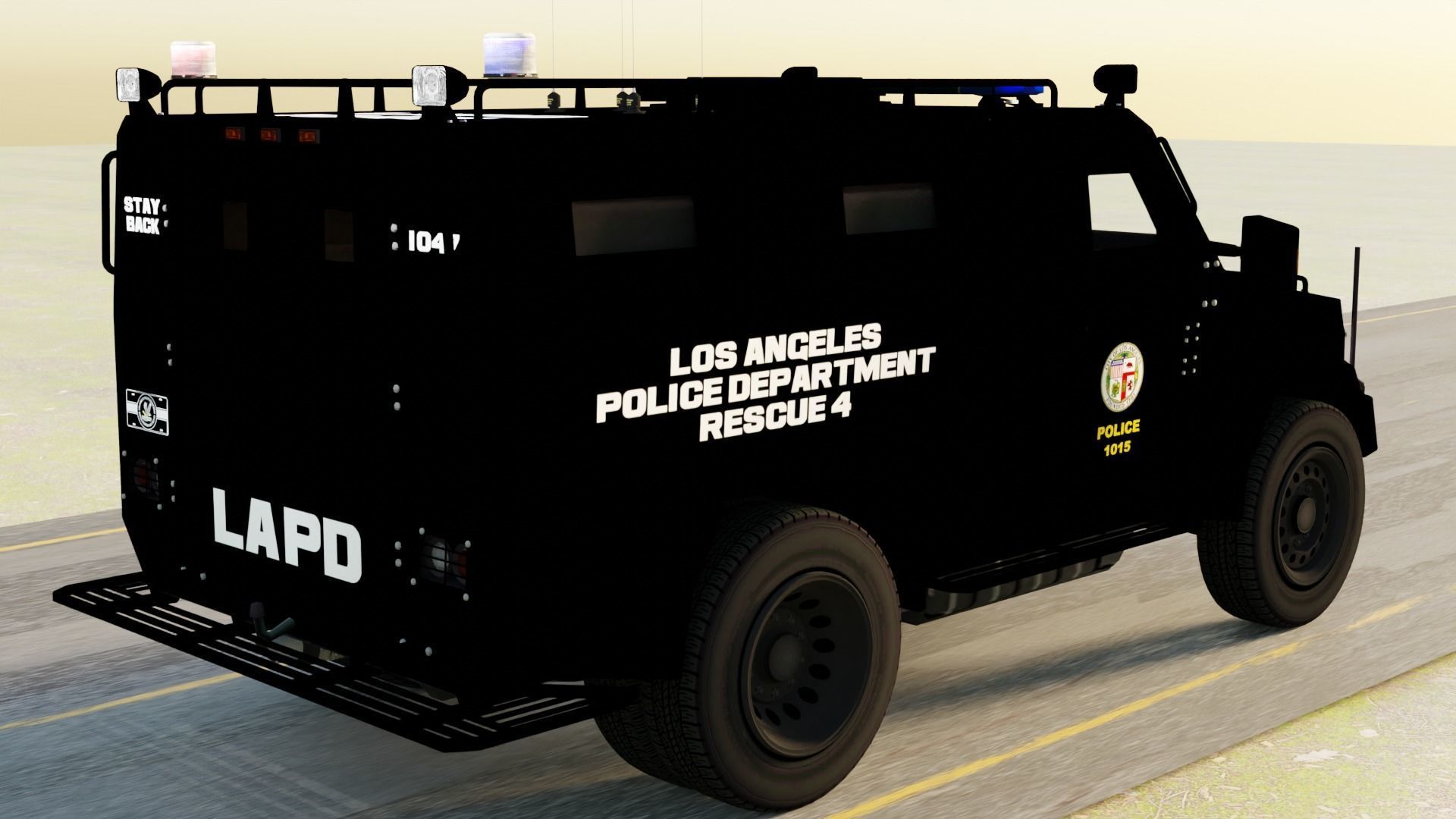 Police Los Angeles Bearcat free VR / AR / low-poly 3D model | CGTrader