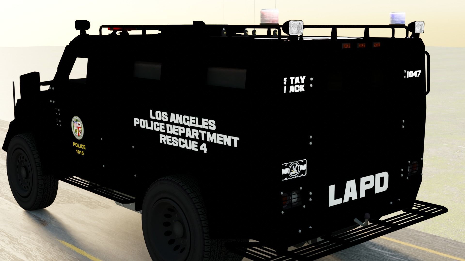 Police Los Angeles Bearcat free VR / AR / low-poly 3D model | CGTrader