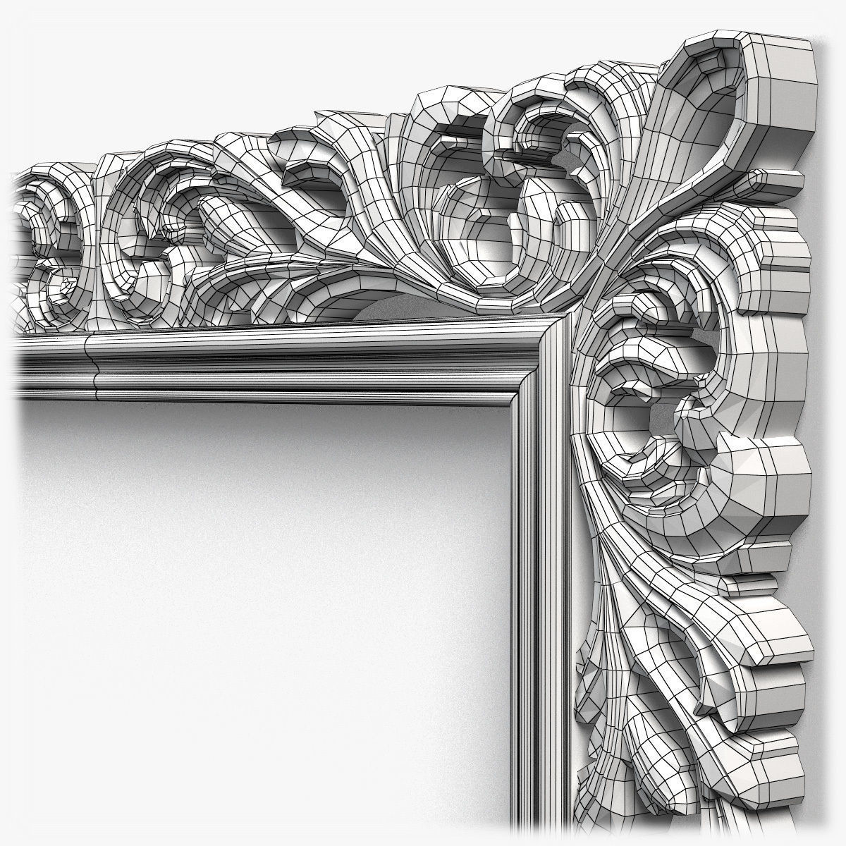 Frame0068 ornate frame 3D model | CGTrader