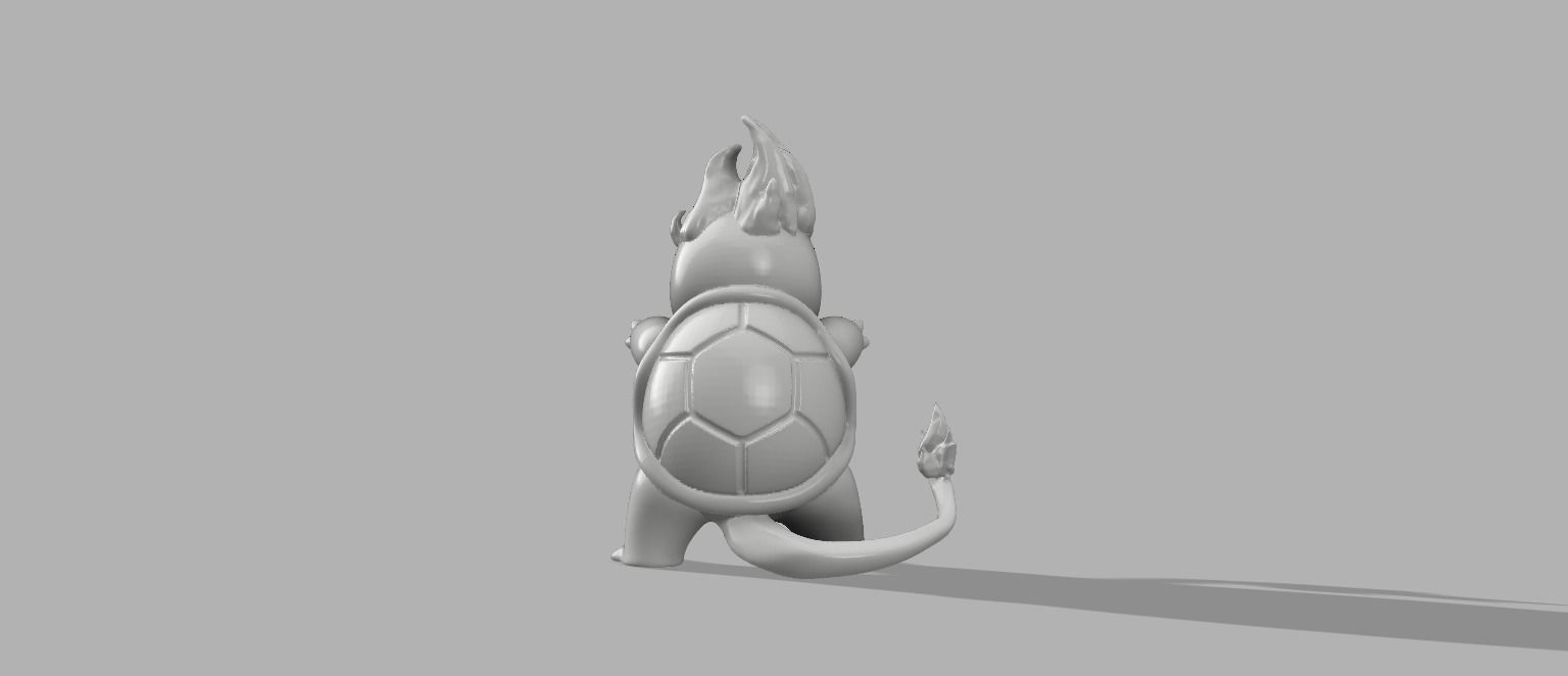 Scorchtle Fire Squirtle 3D model 3D printable | CGTrader