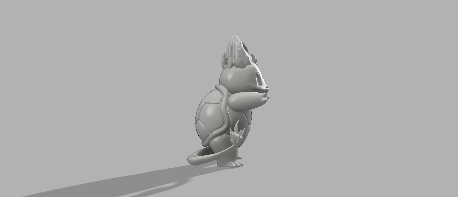 Scorchtle Fire Squirtle 3D model 3D printable | CGTrader