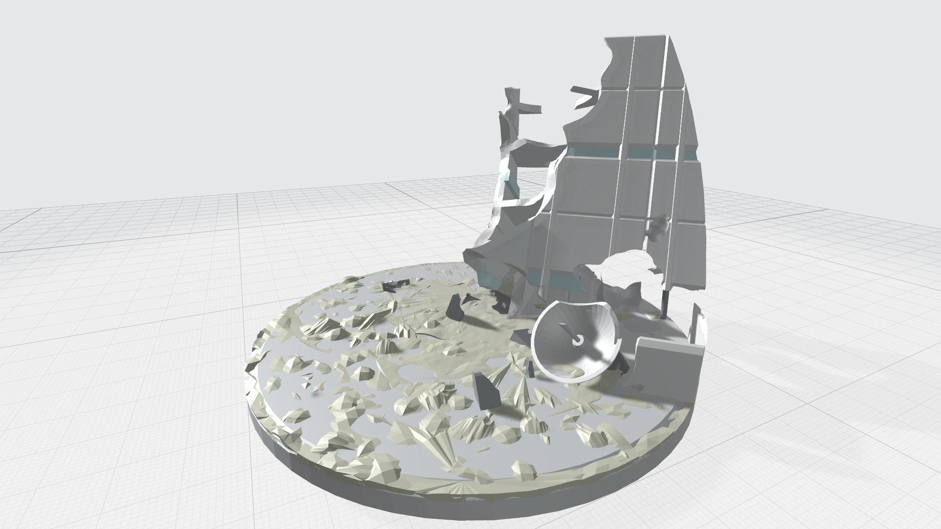 -MBS01F-AM Mecha Battle Scene 01 Building Aftermath 3D model 3D ...