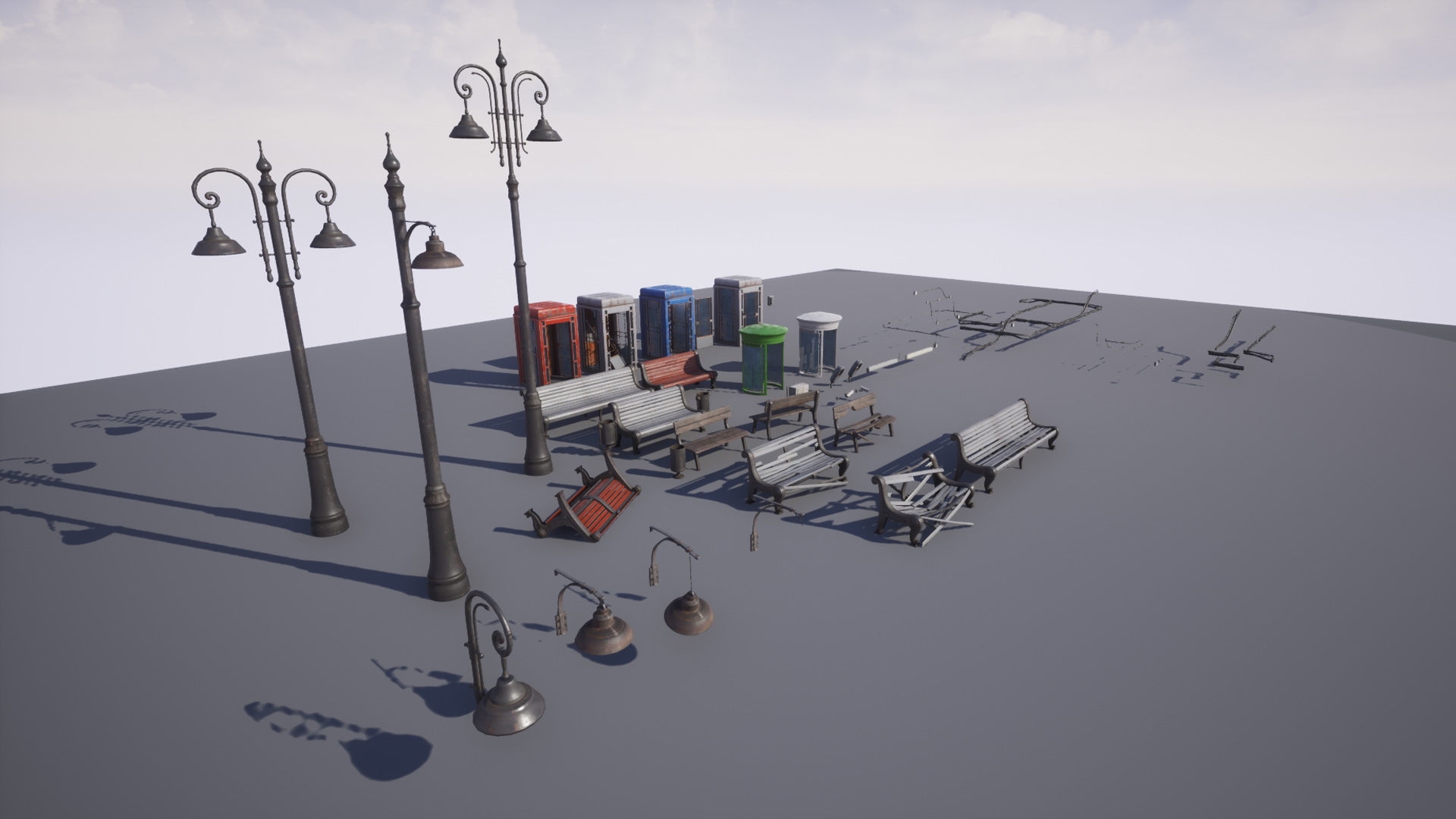 3D model Street Prop Pack VR / AR / low-poly | CGTrader