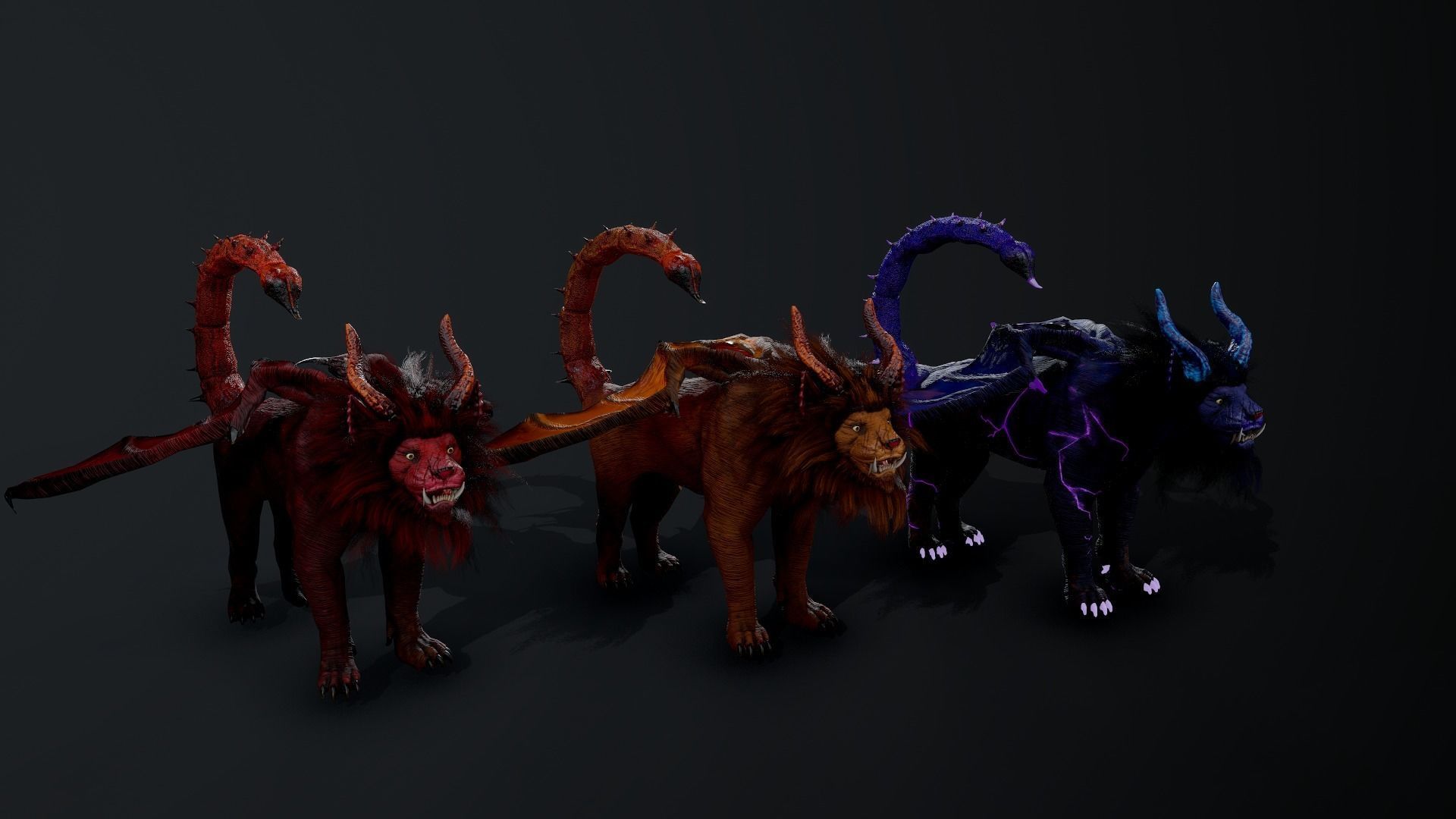 3D model Manticore UE4 and Unity VR / AR / low-poly | CGTrader