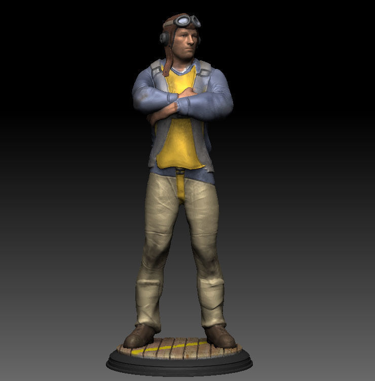 WW2 Navy Gunner 3D model 3D printable | CGTrader