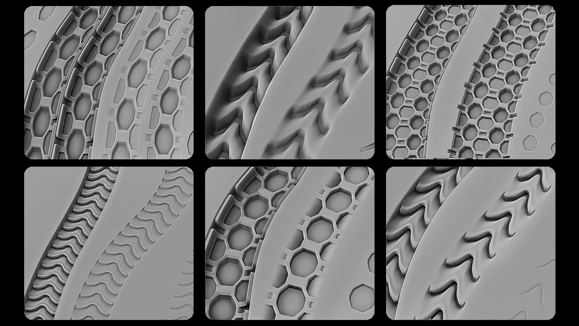 Tyre Tracks Alphas Pack Vol1 3D model | CGTrader