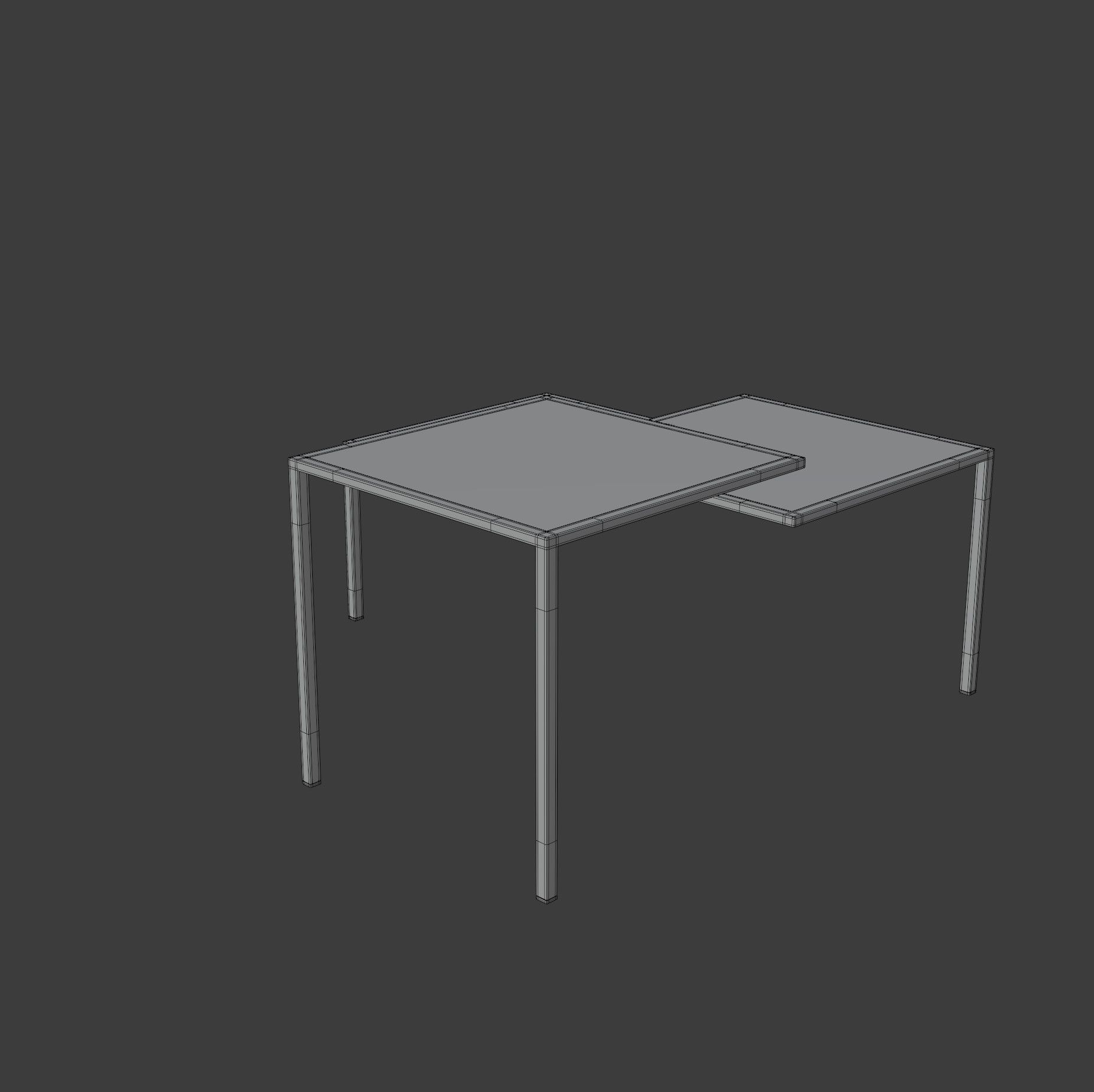 7400 mm Table 3D model | CGTrader