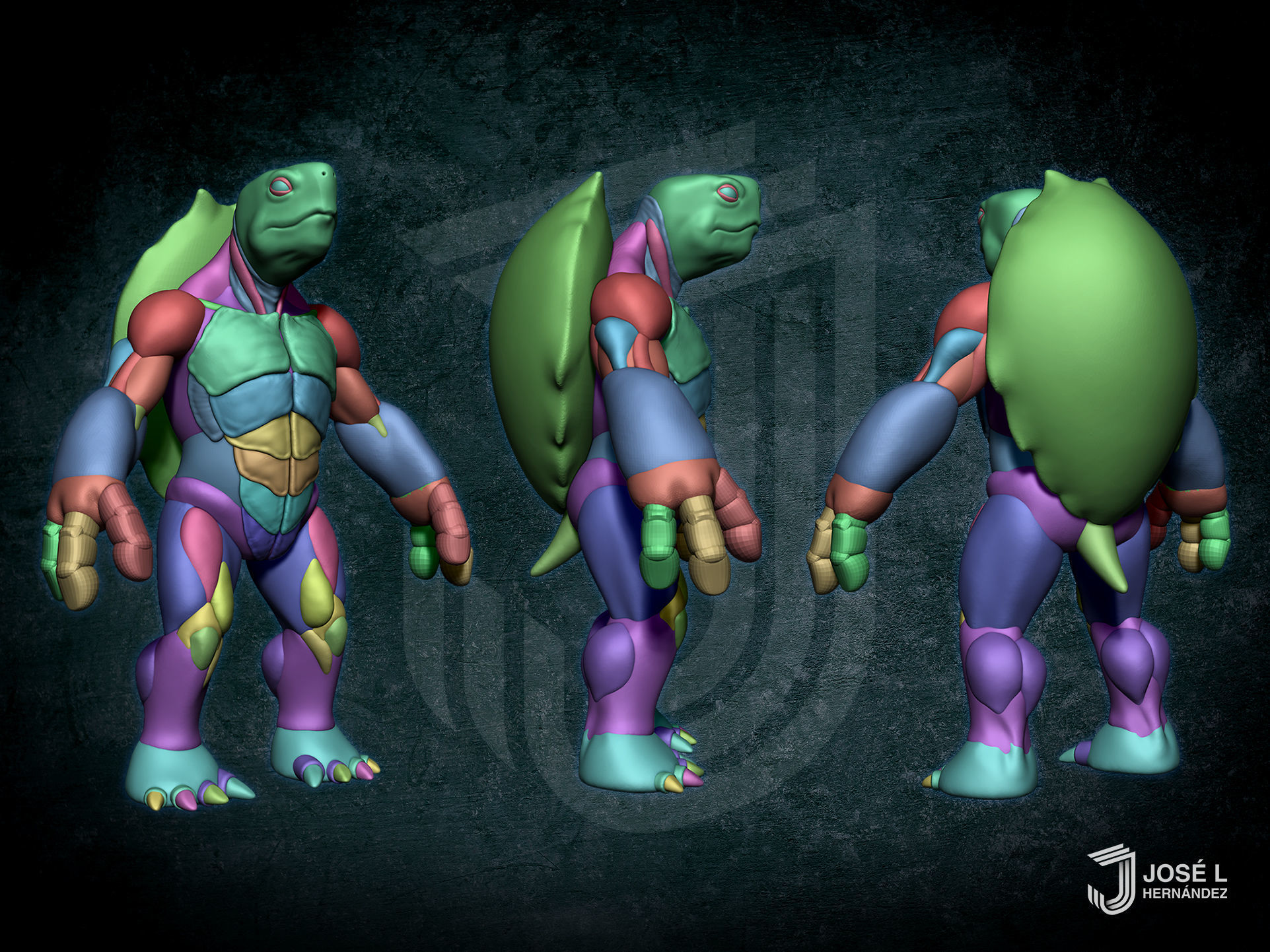 Stylized Basemesh Turtle Character 3D model | CGTrader