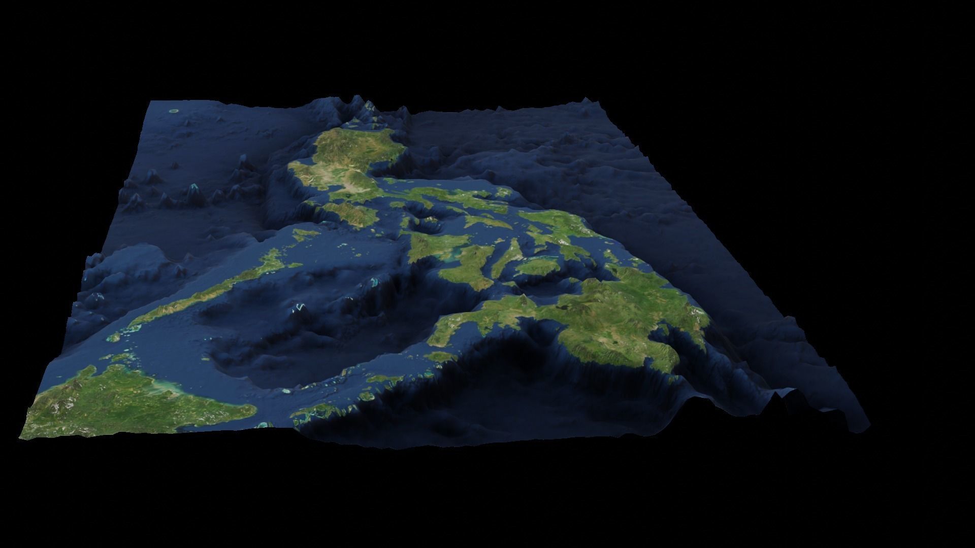 Philippines 3D Map Model OBJ FBX DAE STL PLY MTL Texture | CGTrader