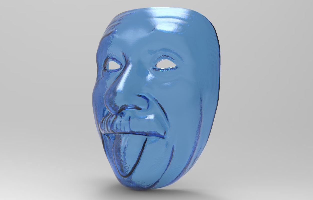 Mask - Einstein 3D model 3D printable | CGTrader