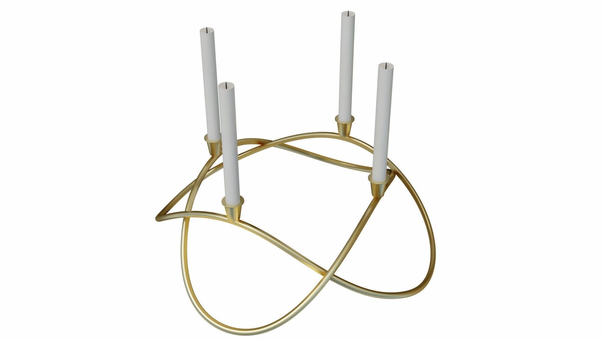 Curved candlestick 3D model | CGTrader