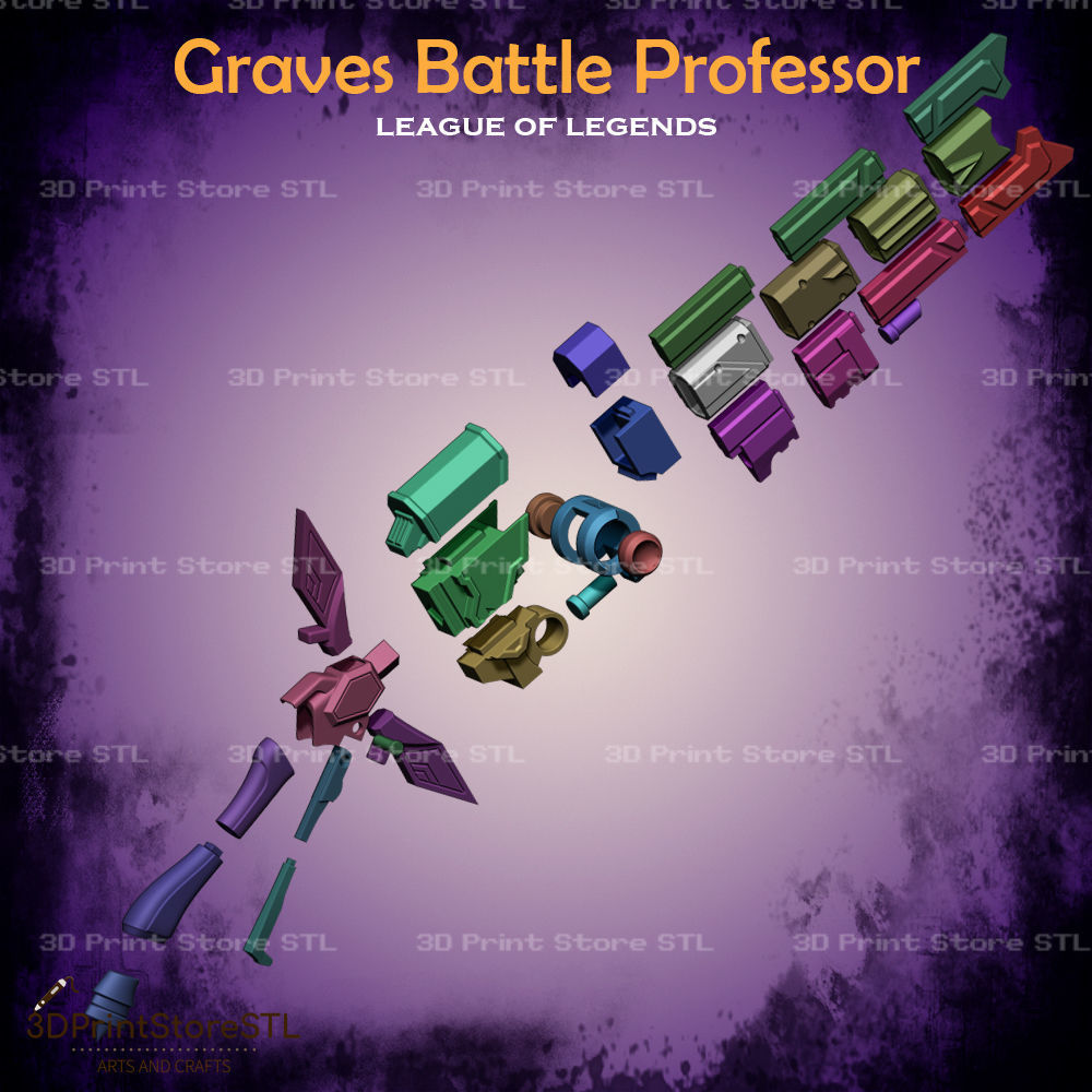 Graves Battle Professor Cosplay League of Legends - STL File 3D model ...