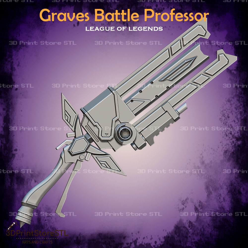 Graves Battle Professor Cosplay League of Legends - STL File 3D model ...