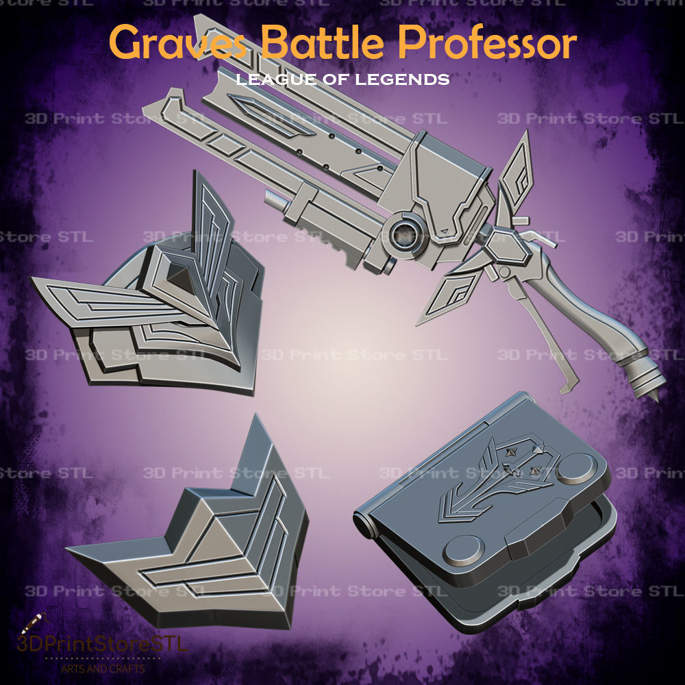 Graves Battle Professor Cosplay League of Legends - STL File 3D model ...