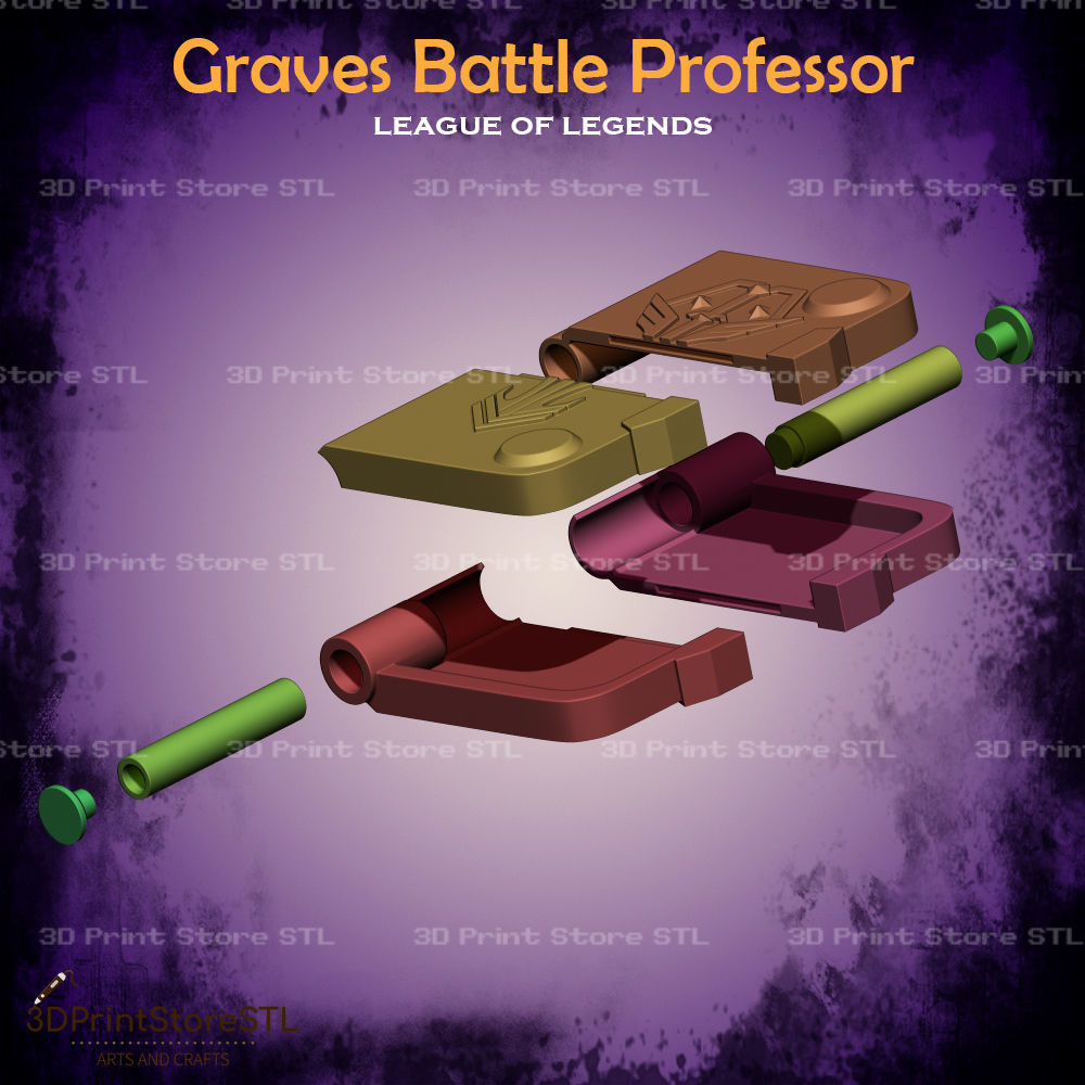 Graves Battle Professor Cosplay League of Legends - STL File 3D model ...