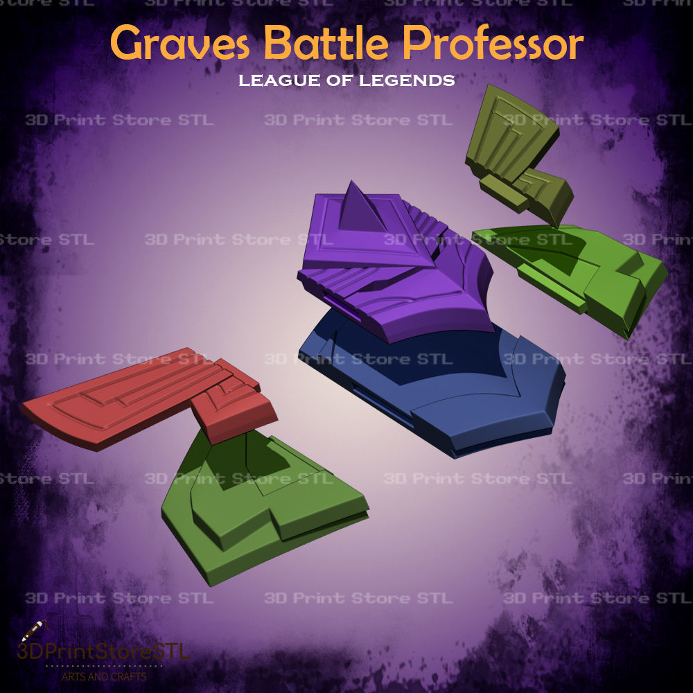 Graves Battle Professor Cosplay League of Legends - STL File 3D model ...