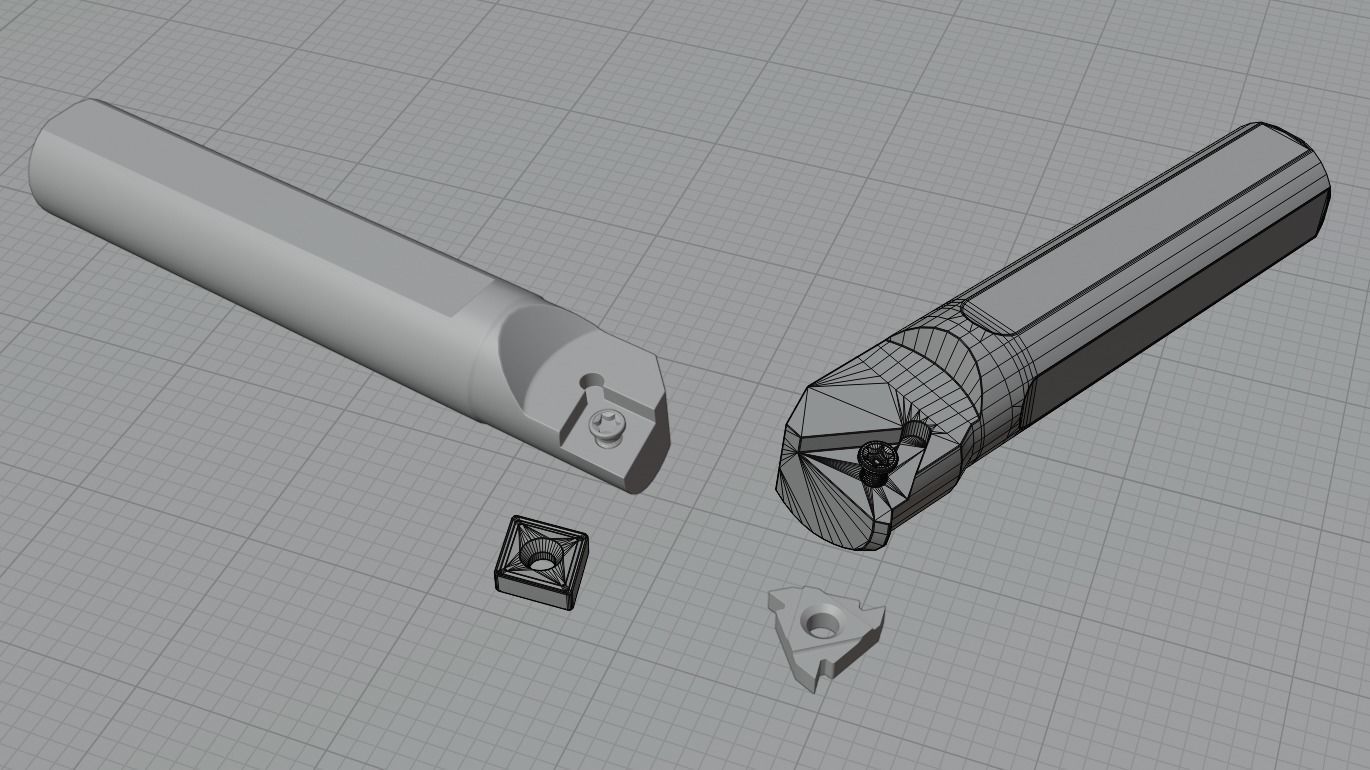 Set of turning tools 3D model | CGTrader