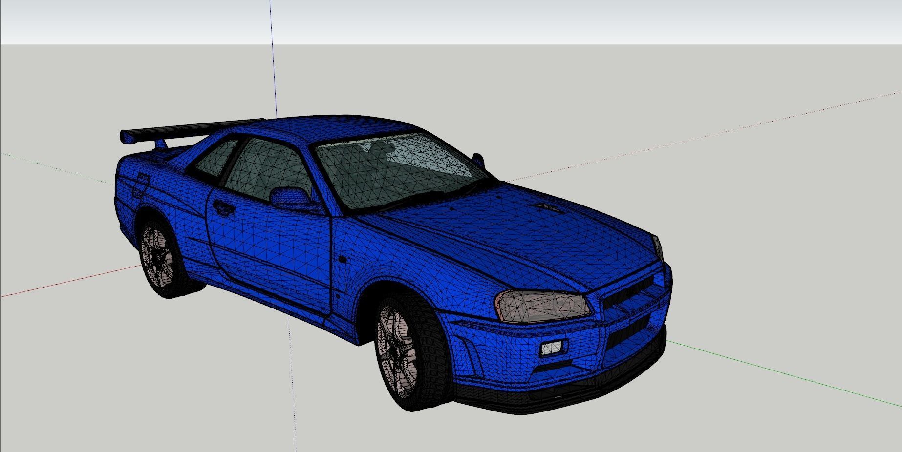 Nissan Skyline GTR R34 3D model rigged | CGTrader