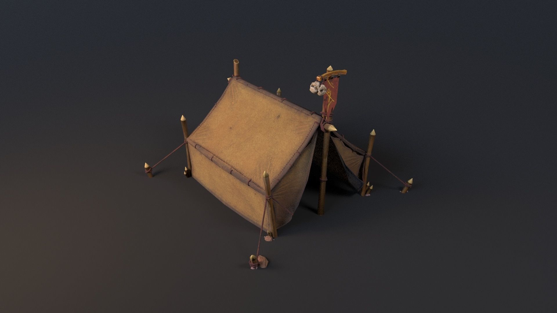 3D model Low-poly stylized tent VR / AR / low-poly | CGTrader