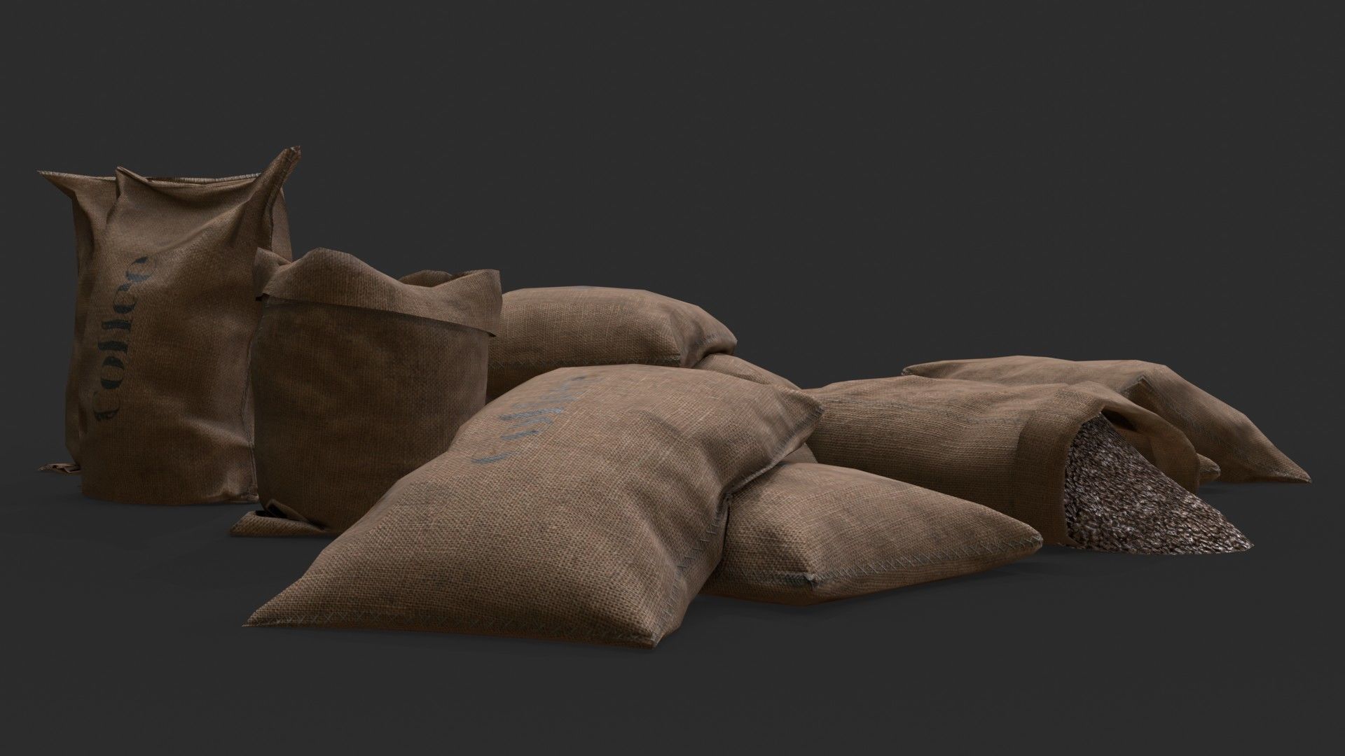 3D model Coffee Bags Assets VR / AR / low-poly | CGTrader