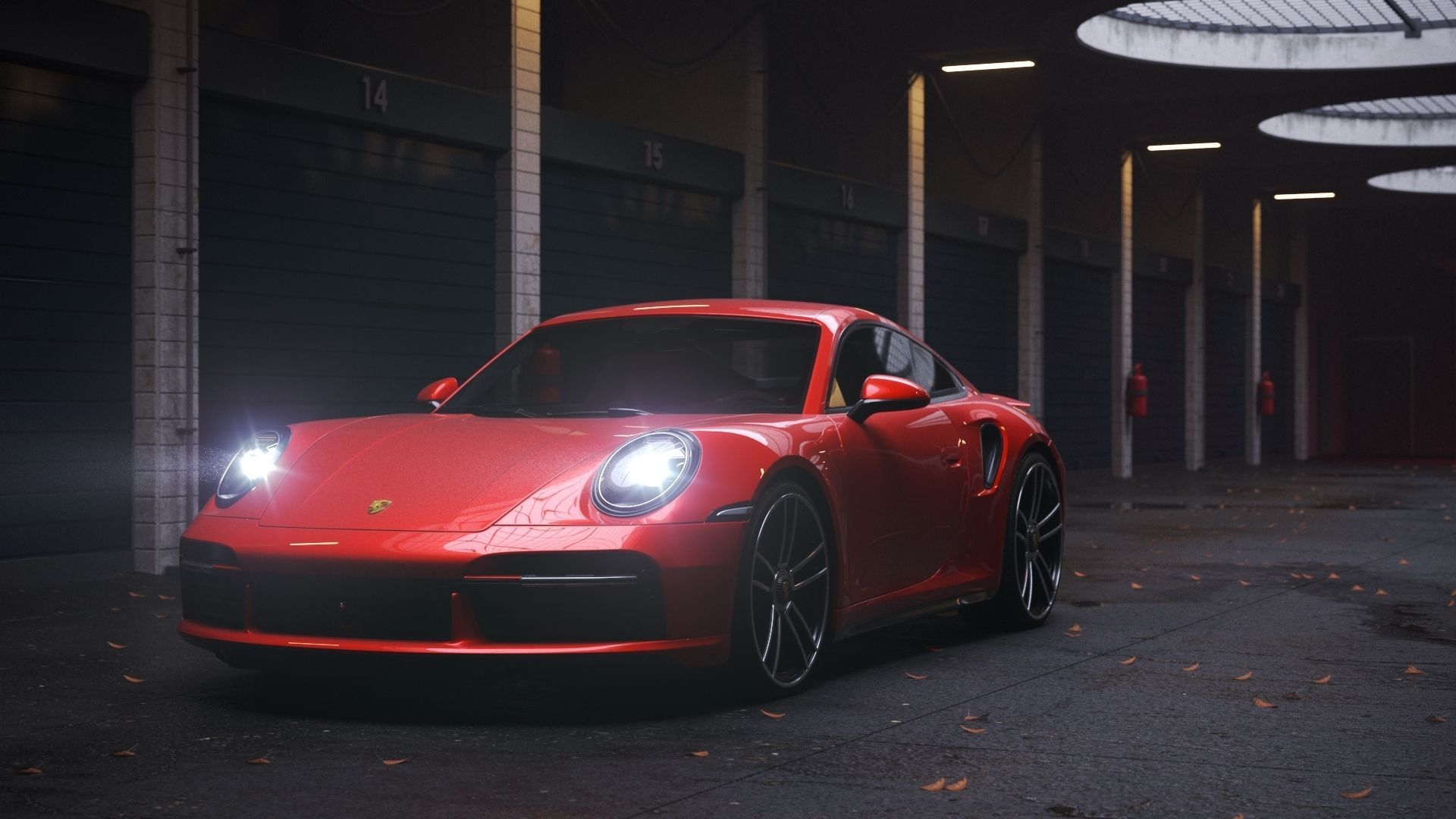 Car Render Scene - Garages - Corona render 3D model rigged | CGTrader