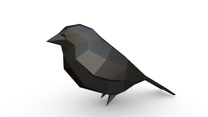 bird low poly polygonal 3D model 3D printable | CGTrader